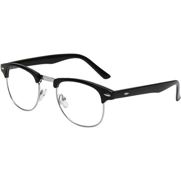 Accessories New Vintage Fashion Half Frame Semirimless Clear Lens